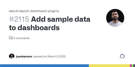 Add Sample Data To Dashboards · Issue 2115 · Wazuhwazuh Dashboard