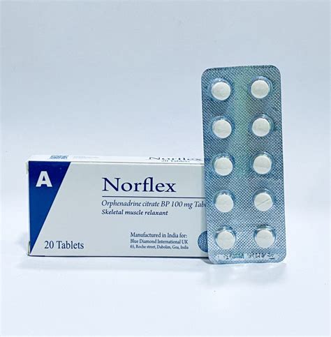 Norflex Tablet 100mg Orphenadrine X20 Medecify