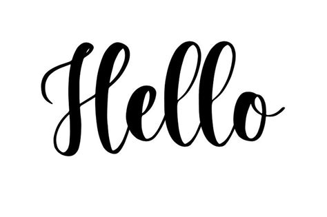 Cursive Hello Vinyl Decal Etsy