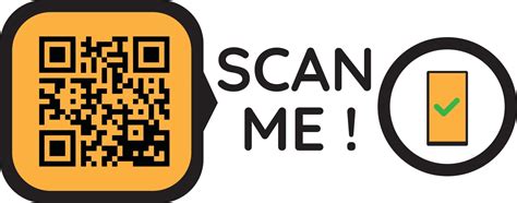 Scan Me Logo Scan Me Icon With Qr Code For Smartphone Vector Image