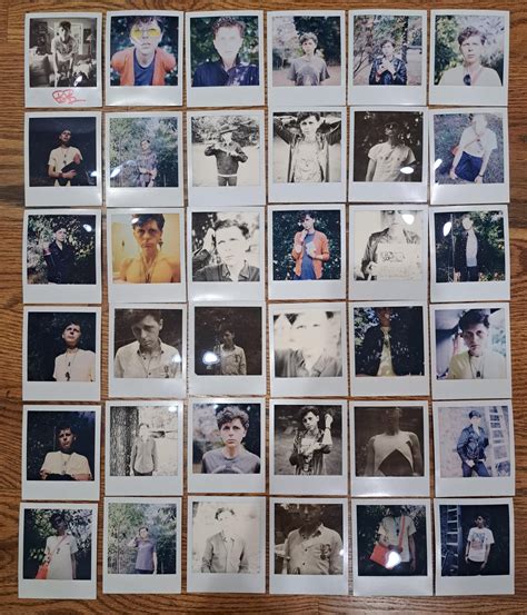 Sx 70 Self Portrait Grid R Polaroid