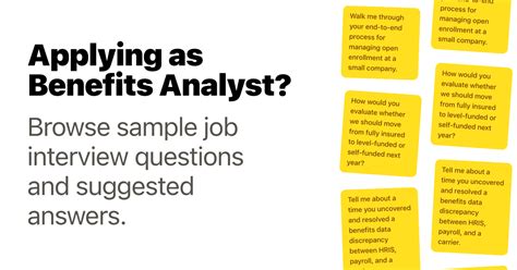 Benefits Analyst Interview Questions