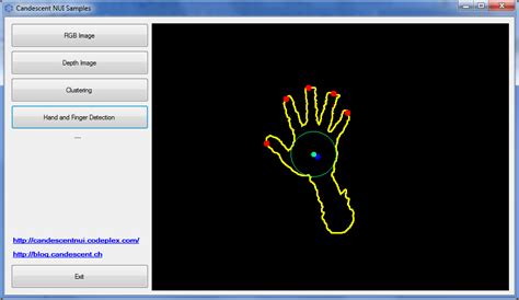 C Kinect Sdk For Finger Detection Stack Overflow