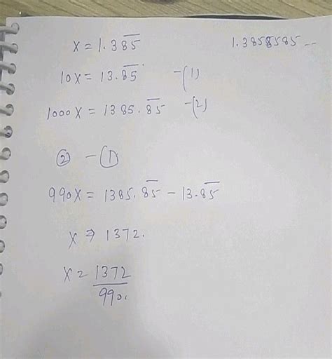 convert each of the following recurring decimals into a rational number