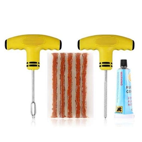 Ремонтен комплект за лепене на спукани автомобилни гуми с фитили