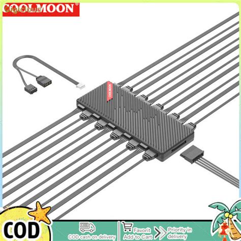 PWM And ARGB Hub Splitter To Addressable Adapter SATA Powered Pin Splitter Controller For