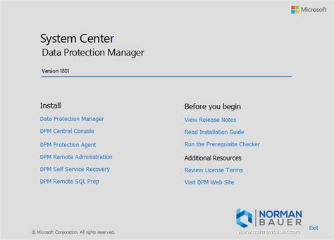Update System Center Data Protection Manager 2016 To 1801 NORMAN BAUER