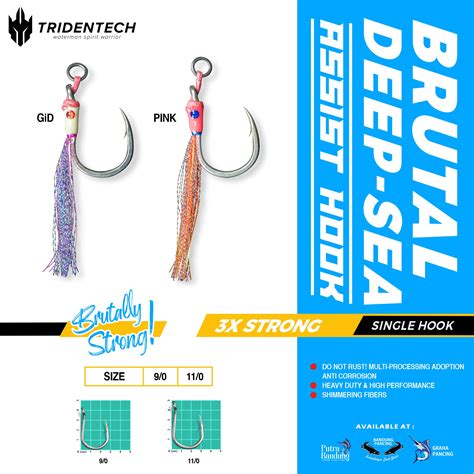 Assist Single Hook Brutal Deep Sea Tridentech Sea