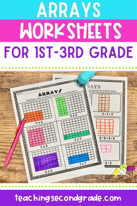 Array Worksheets 2nd Grade Printable Pdf Template