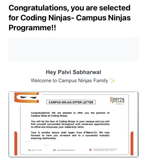 Palvi Sabharwal On Linkedin Im Glad To Share That Im Selected For