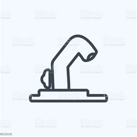 아이콘 워터 탭 홈 기호에 적합합니다 선 스타일 편집 가능한 간단한 디자인 디자인 템플릿 벡터 간단한 기호 그림 고풍스런에 대한