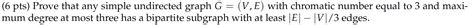 Solved Pts Prove That Any Simple Undirected Graph Gve