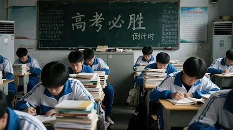 教室中高考备考认真学习视频视频视频特效素材 千库网