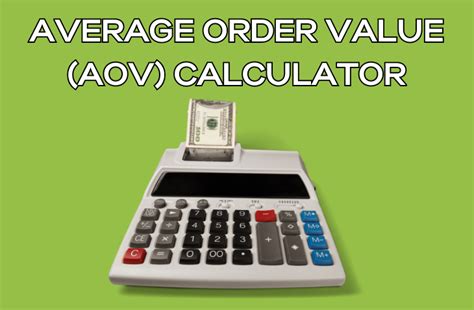 Average Order Value Aov Calculator