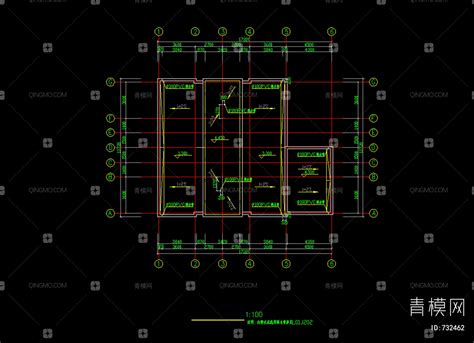 公厕建筑施工图图块 现代施工图cad2014公厕建筑施工图图库 青模cad图库