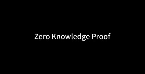 Zkp Series A Catalog Of Technical Features In Popular Zkp