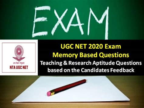 Ugc Net 2020 Exam Memory Based Teaching And Research Aptitude Questions