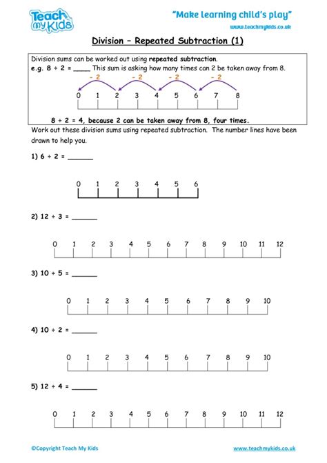 Free Division Using Repeated Subtraction Worksheet Download Free Division Using Repeated