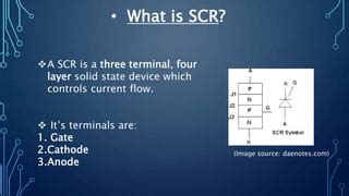 Silicon Controlled Rectifier SCR PPTX