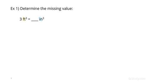 How To Convert Cubic Units Of Measure Geometry Study Com
