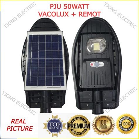 Jual LAMPU PJU SOLAR CELL TENAGA SURYA MATAHARI LED VACOLUX 50 WATT 50W Shopee Indonesia