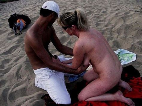 Wife Jacks Local On Beach Pic