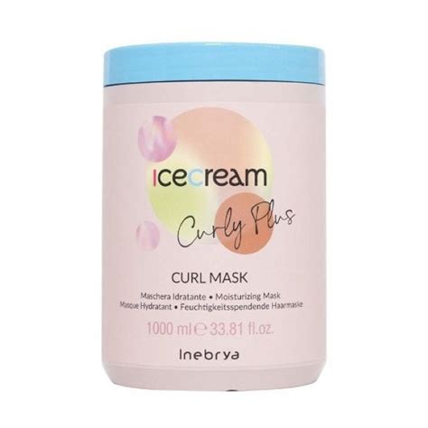 Хидратираща маска за къдрава/къдрава коса Inebrya Ice Cream Curly Plus ...
