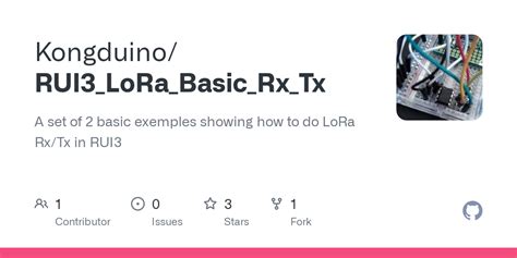 Github Kongduinorui3lorabasicrxtx A Set Of 2 Basic Exemples Showing How To Do Lora Rxtx