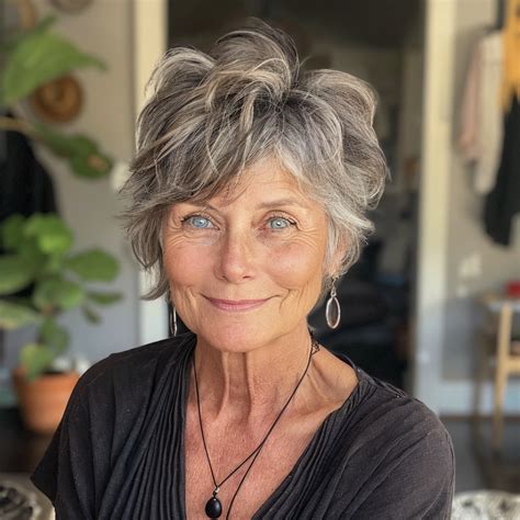 42 Most Popular Shaggy Pixies For Women Over 60