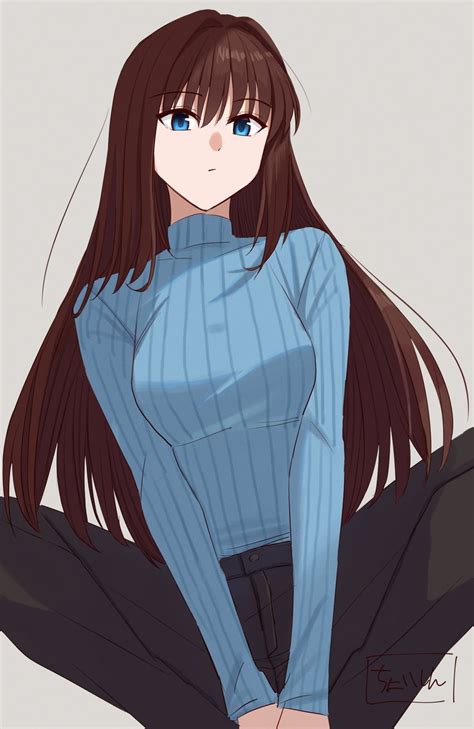 Aozaki Aoko Mahou Tsukai No Yoru Drawn By Shintyoi Danbooru