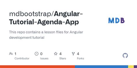 GitHub Mdbootstrap Angular Tutorial Agenda App This Repo Contains A
