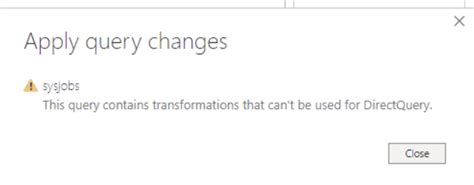 query that is not supported in directquery mode microsoft fabric community