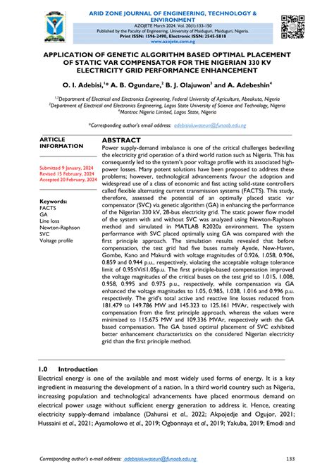 pdf application of genetic algorithm based optimal placement of