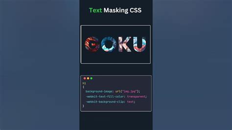 Text Masking Css Css Coding Youtube