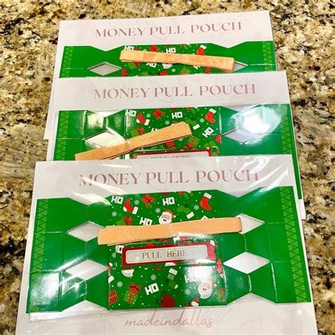 Surprise Money Pull Pouch Rectangle Christmas Money Pull Box Diy