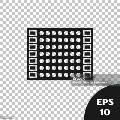 투명 한 배경에 격리 된 검은 색 인쇄 회로 기판 Pcb 아이콘 벡터 일러스트레이션 Cpu에 대한 스톡 벡터 아트 및 기타 이미지 Cpu 개념 과학 Istock