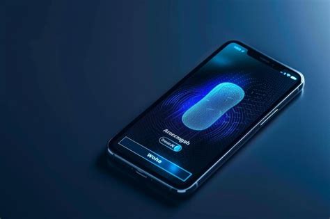 Premium Photo Finance Cybersecurity Mobile Banking With Fingerprint Two Factor Authentication