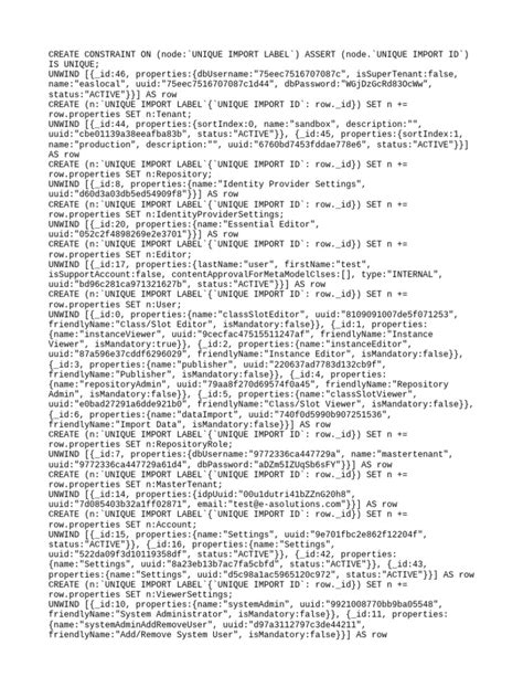 Neo4j Platform Bootstrap Data Test User Pdf Computing Data Management