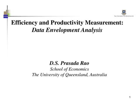 Ppt Efficiency And Productivity Measurement Data Envelopment