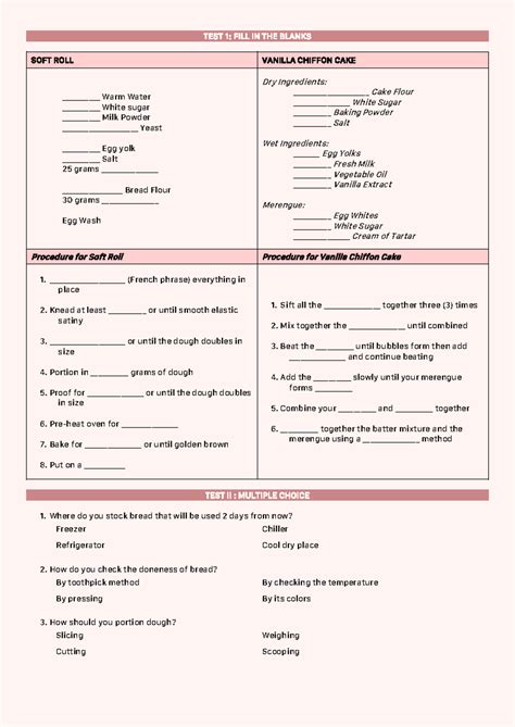 Bpp Ncii Reviewer Test 1 Fill In The Blanks Soft Roll Vanilla Chiffon Cake Warm Bpp Ncii Reviewer Test 1 Fill In The Blanks Soft Roll Vanilla Chiffon Cake Warm