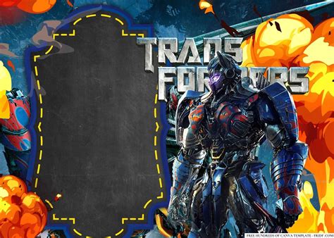 Free Editable Transformers Birthday Invitations Di 2025