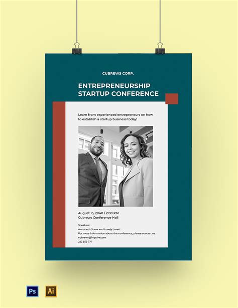 Free Startup Poster Templates Editable And Printable