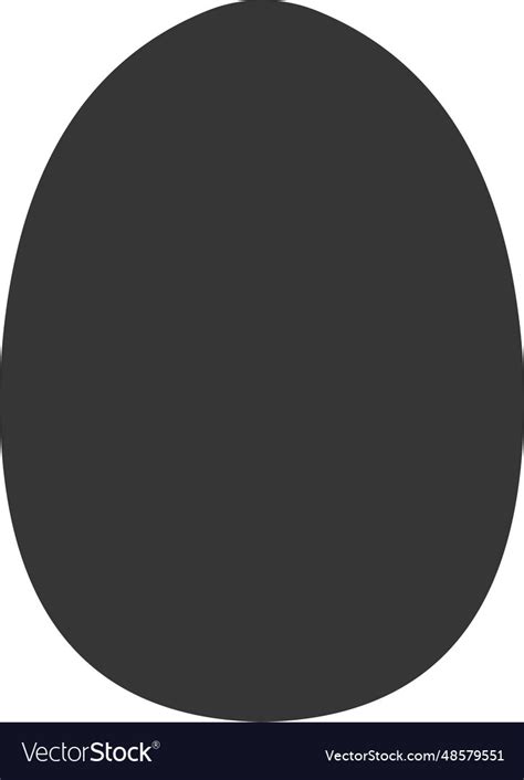 Egg Shape Template Hand Drawing Easter Bird Vector Image