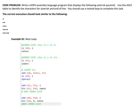 Core Problem Write A Mips Assembly Language Program