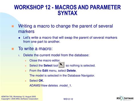 ppt workshop 12 macros and parameter syntax powerpoint presentation