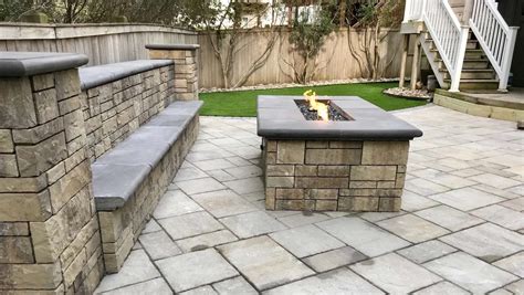 Backyard Interlock Interlocking Walkway Patio Around Pool Magic Landscape