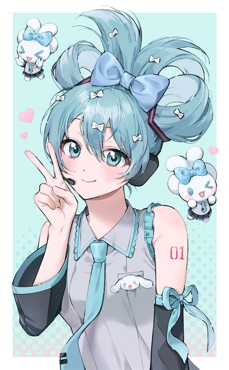 Hatsune Miku Cinnamoroll And Cinnamiku Vocaloid And More Drawn By Dald Danbooru