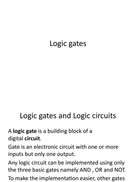 logic gates pdf logic gate theoretical computer science