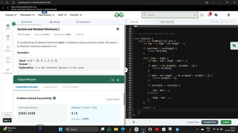 Gfg160daysofcode Java Binarysearch Dsa Geeksforgeeks Codingchallenge Naveen Kumar