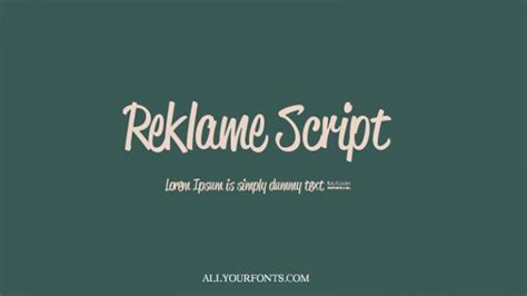 Reklame Script Font Free Download All Your Fonts